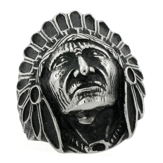 Stainless Steel Chief Ring – Badass Jewelry