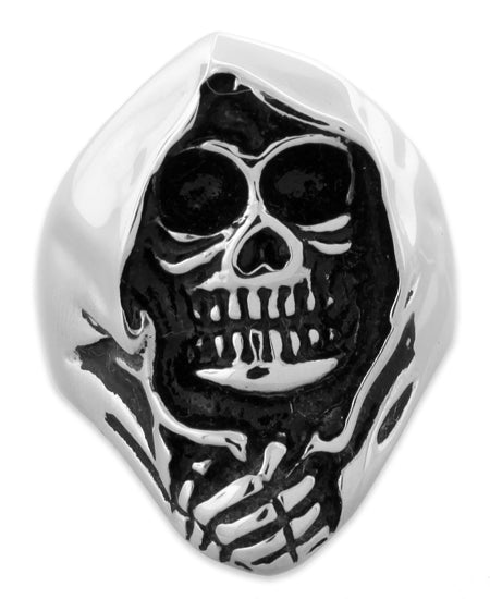 Stainless Steel Death Skull Ring – Badass Jewelry