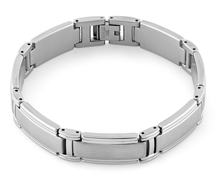 Stainless Steel Wide Link Bracelet – Badass Jewelry
