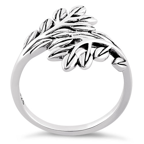 Sterling Silver 2 Leaves Ring – Badass Jewelry