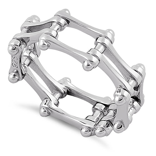 Sterling Silver Motorcycle Chain Ring – Badass Jewelry