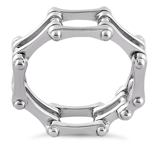 Sterling Silver Motorcycle Chain Ring – Badass Jewelry