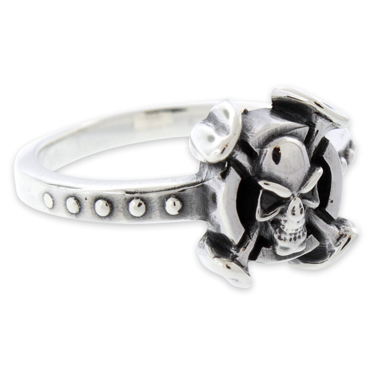 Sterling Silver Poison Skull Ring – Badass Jewelry